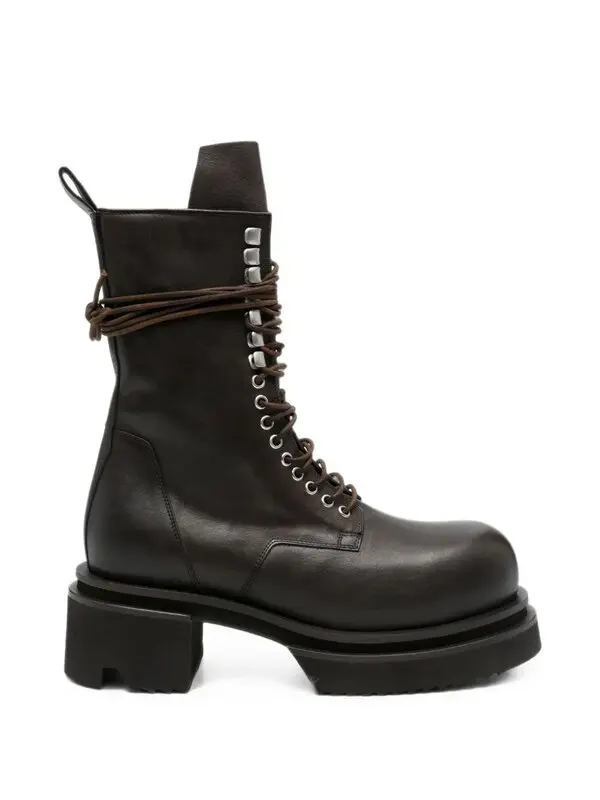 Rick Owens Boots Lace Up "bogun - Gray