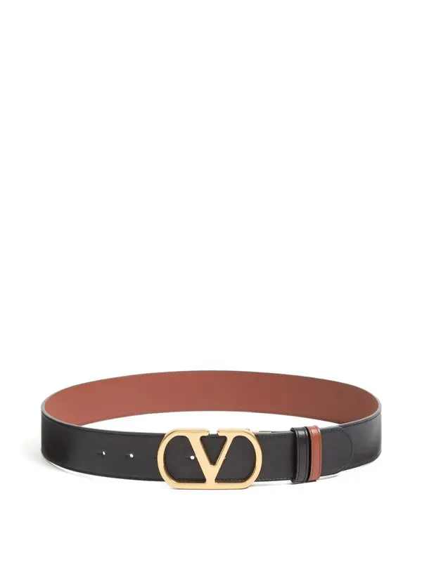 Valentino Garavani Belt H. 40 Reversible Vlogo - Black