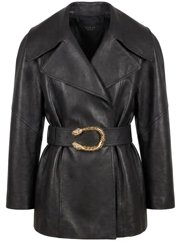 Gucci Leather Trench - Black