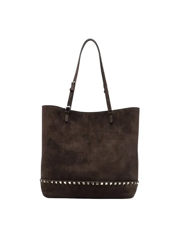 Valentino Garavani Rockstud Medium Tote - Brown