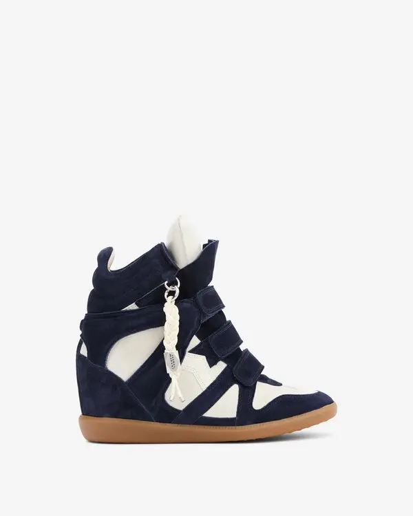 Isabel Marant Étoile Bekett Wedge Sneakers - Navy-ecru
