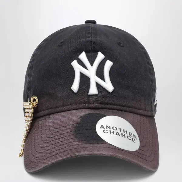 ANOTHER CHANCE Baseball Cap With Rhinestone Pin - Blue