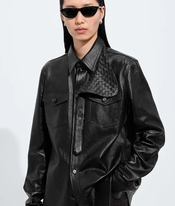 Bottega Veneta Weathered Leather Shirt