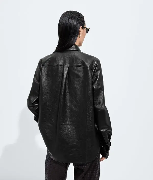Bottega Veneta Weathered Leather Shirt