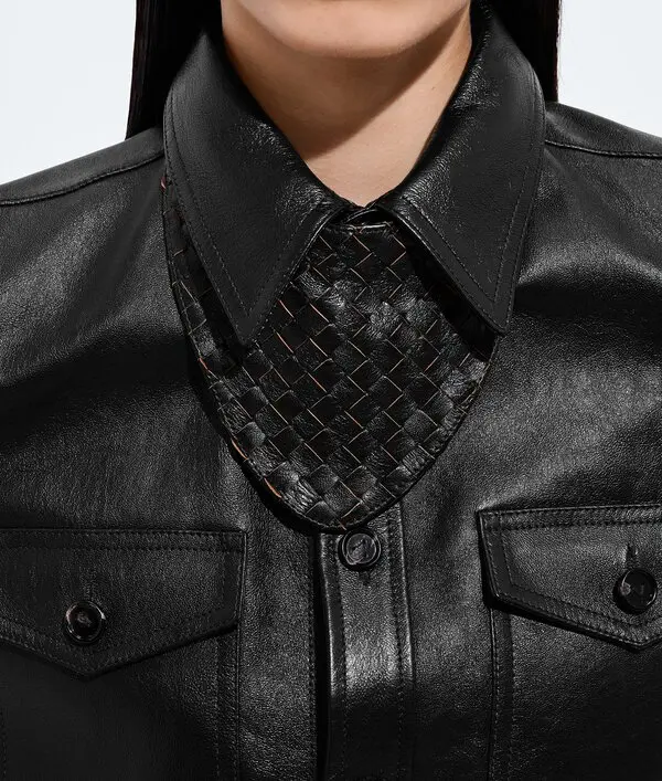 Bottega Veneta Weathered Leather Shirt