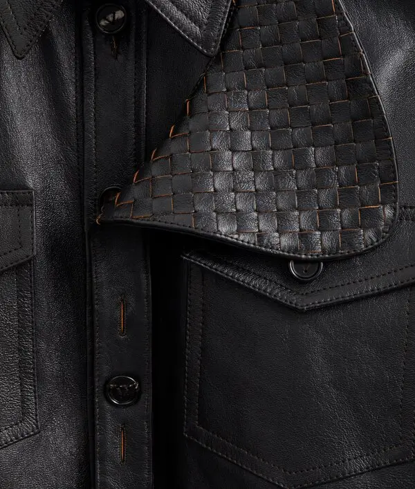 Bottega Veneta Weathered Leather Shirt