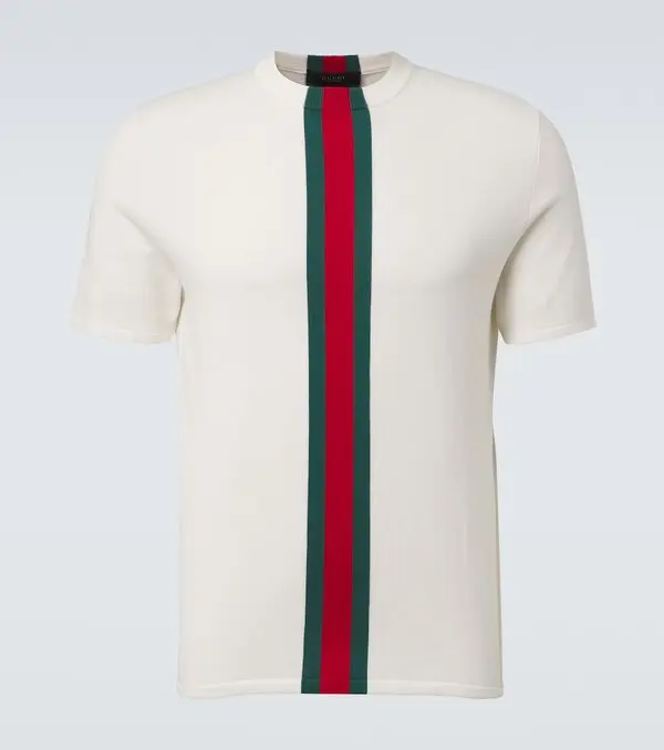 Gucci Web Stripe Cotton T-shirt