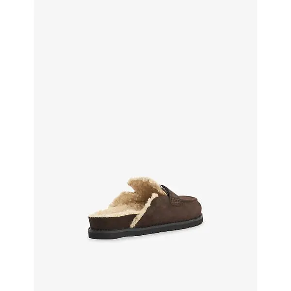DUNE Goldy Faux Shearling-lined Suede Loafers