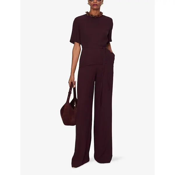 JOSEPH Atheris Tie-waist Crepe Top