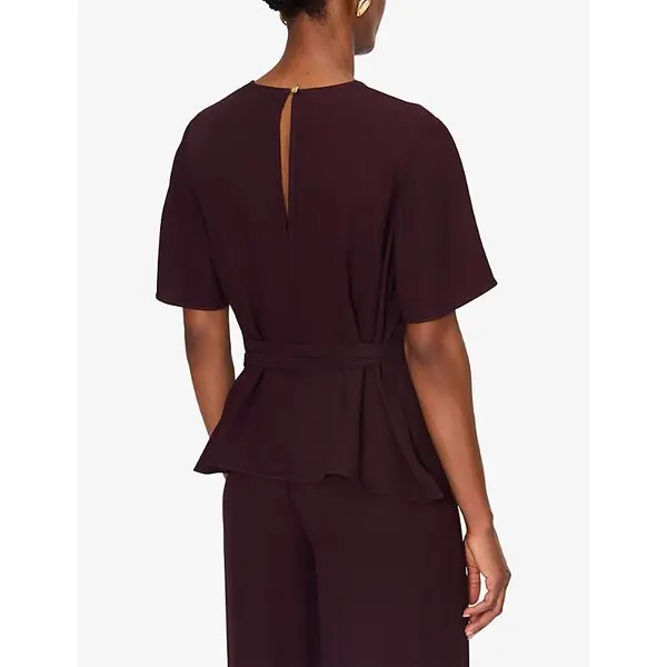 JOSEPH Atheris Tie-waist Crepe Top