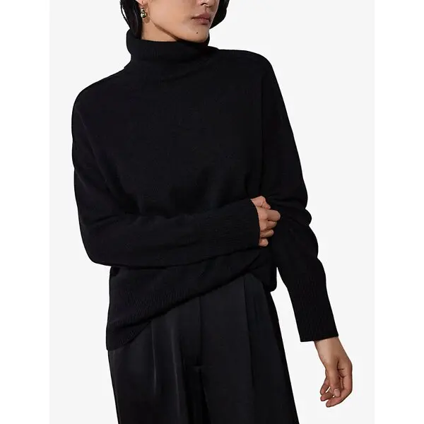 Whistles Roll-neck Knitted Cashmere Jumper