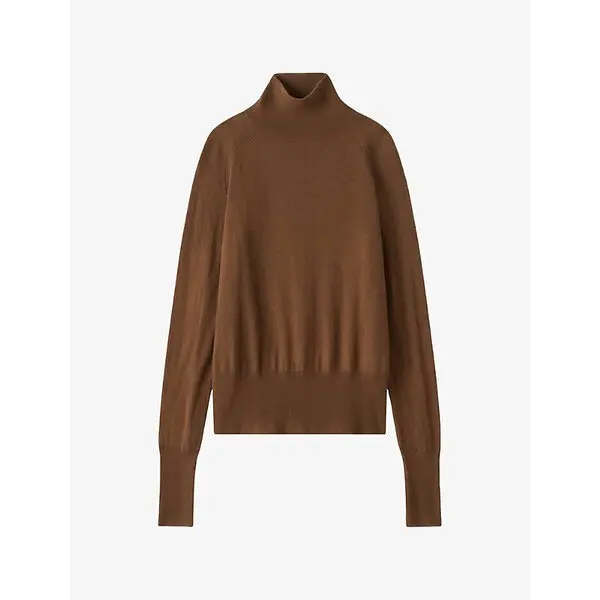 JOSEPH Yara High-neck Cashmere Jumper - Sable