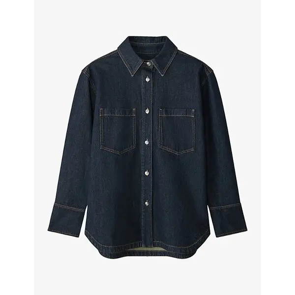 JOSEPH Idar Chest-pocket Denim Shirt - Deep Indigo