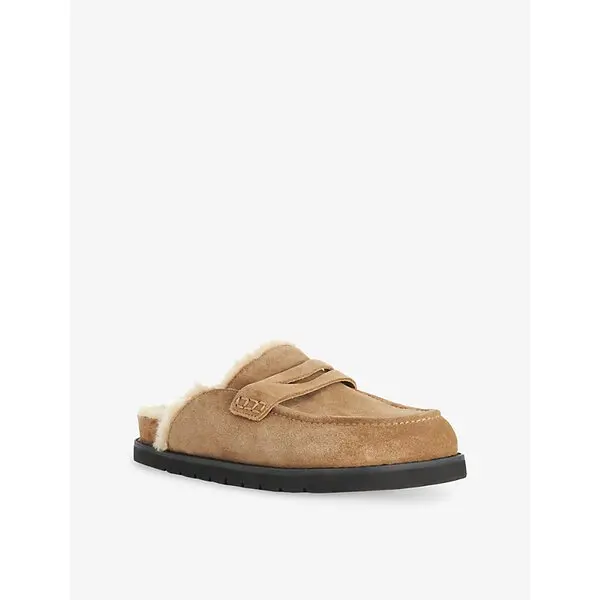 DUNE Goldy Suede Loafers - Honey Suede