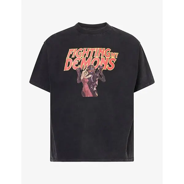 NOT BORING Fighting My Demons Graphic-print Cotton T-shirt