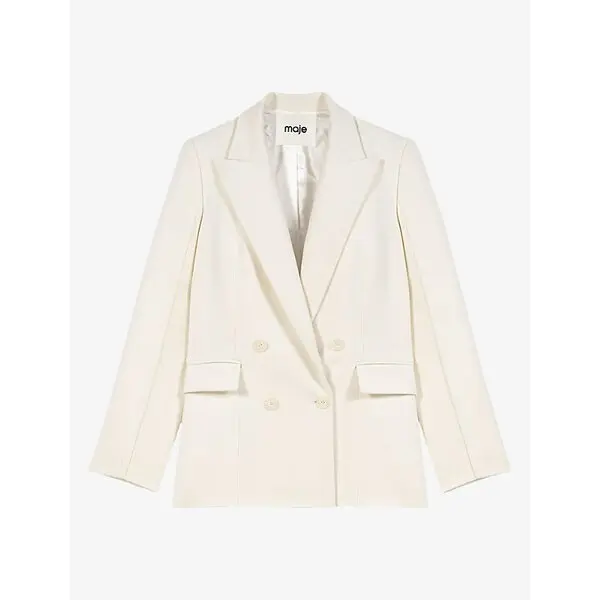 Maje Tailored Double-breasted Wool-blend Blazer