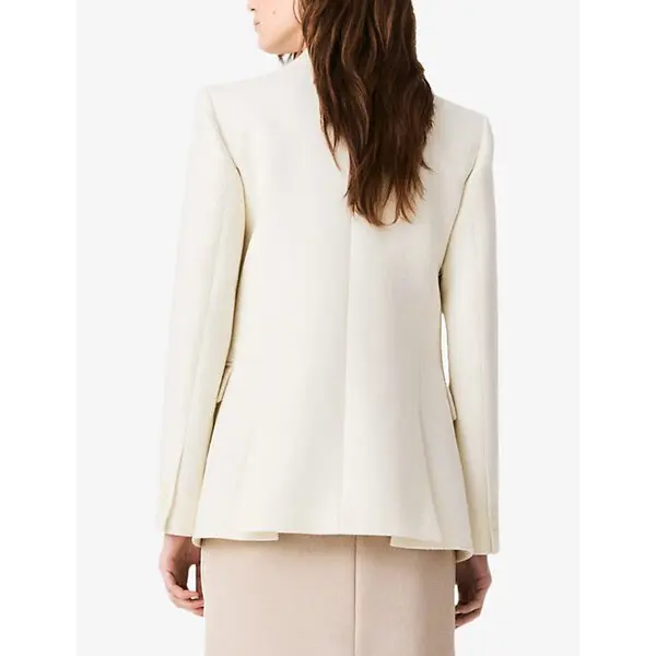 Maje Tailored Double-breasted Wool-blend Blazer