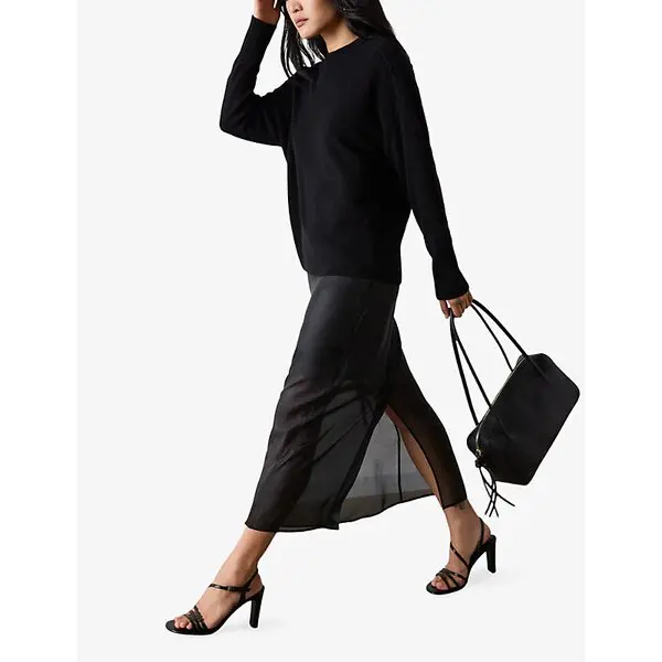 Whistles Round-neck Knitted Cashmere Jumper