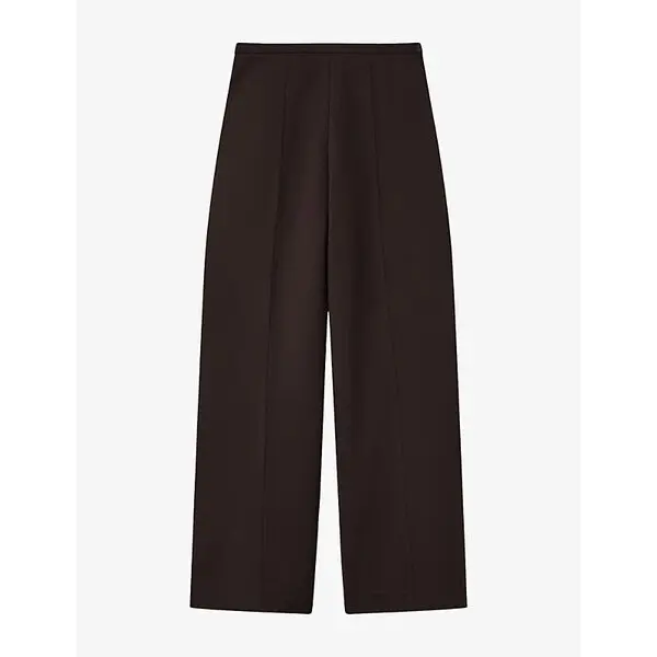Whistles Wide-leg Mid-rise Stretch-woven Trousers