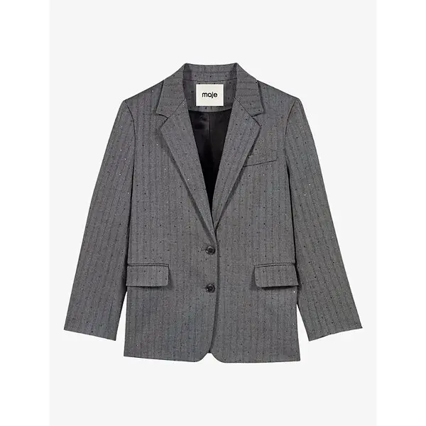 Maje Tailored Single-breasted Stretch-woven Blazer
