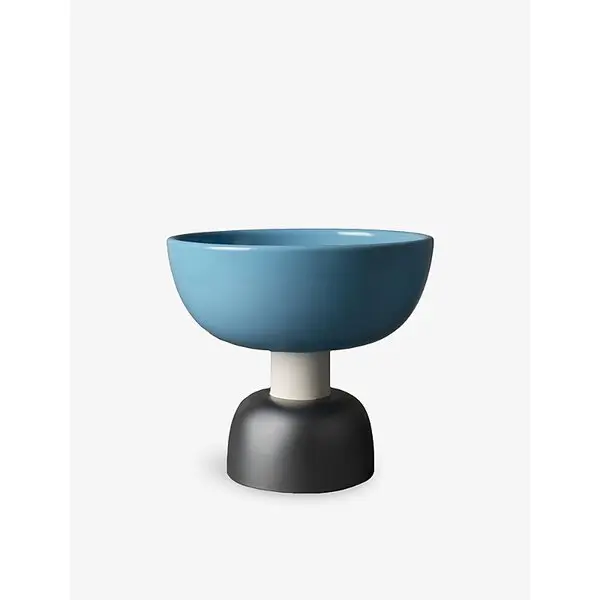 BITOSSI CERAMICHE Alzata Turchese Ceramic Bowl - Turquoise Oxide