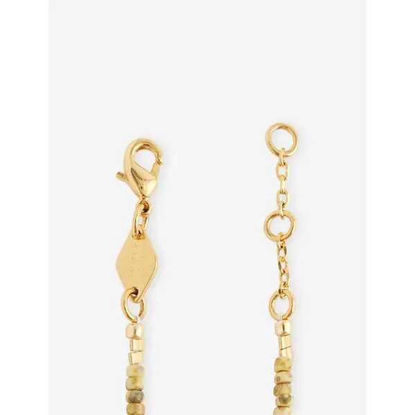 Anni Lu 18ct Gold-plated Brass And Glass Bead Bracelet - Speckle