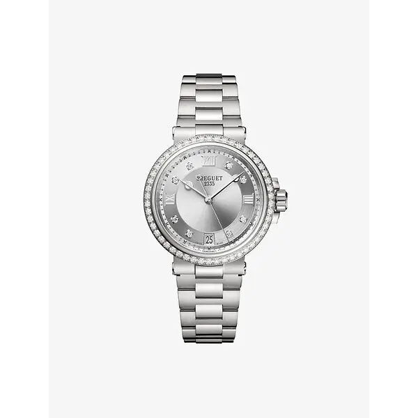 BREGUET Marine And 1.25ct Diamond Automatic Watch 33.8mm