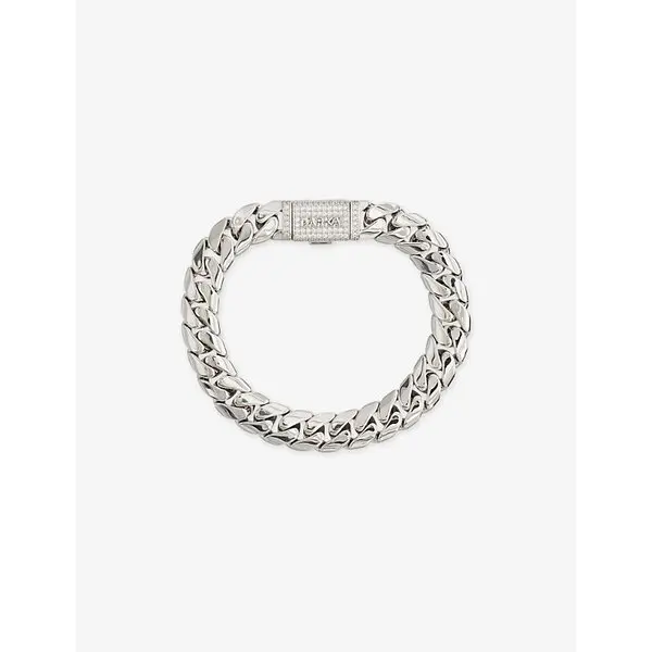 DARKAI Cuban 18ct Gold-plated Stainless-steel Bracelet - White