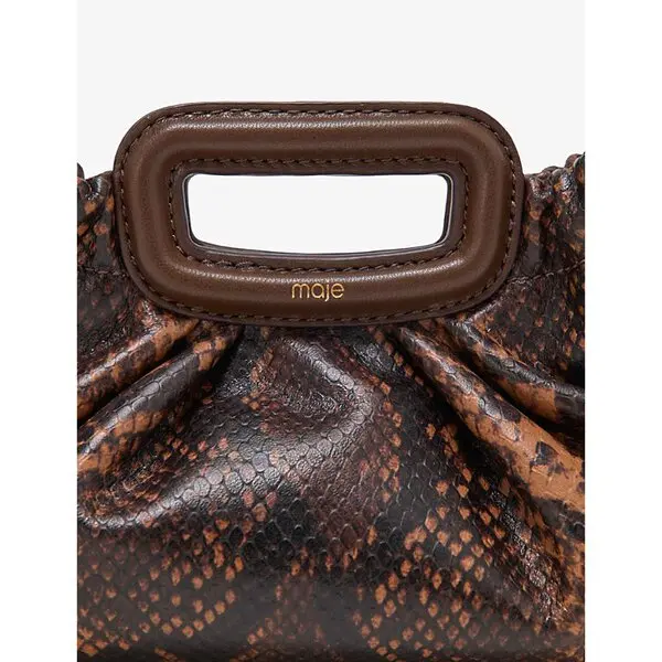 Maje Milpli Mini Leather Clutch Bag