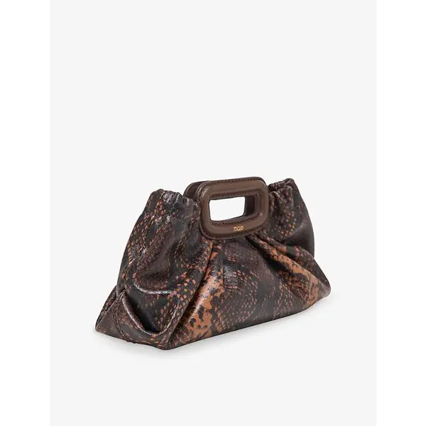 Maje Milpli Mini Leather Clutch Bag