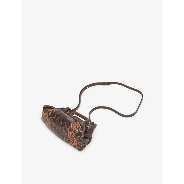 Maje Milpli Mini Leather Clutch Bag