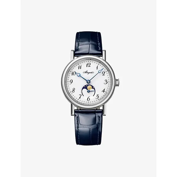 BREGUET Classique Phase De Lune 9087 18ct White-gold Automatic Watch 30mm