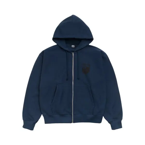 StÜssy 8 Ball Zip Hoodie 'navy - Blue