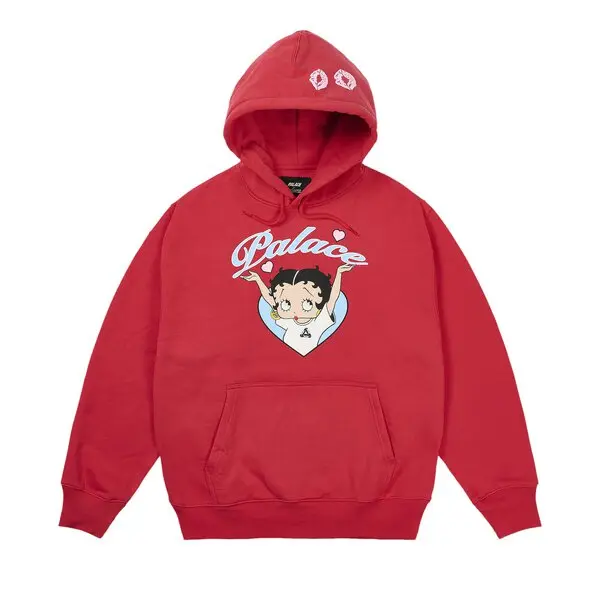 PALACE Betty Boop Hooded Sweatshirt - Red