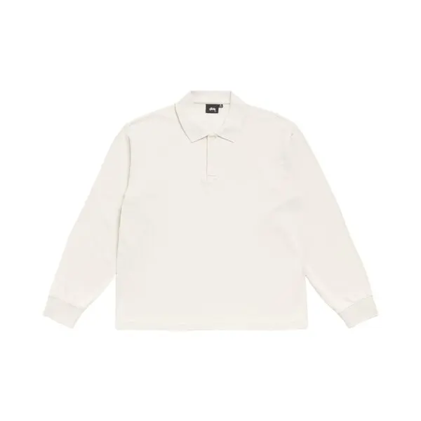 StÜssy Classic Pique Long-sleeve Polo 'bone - Cream