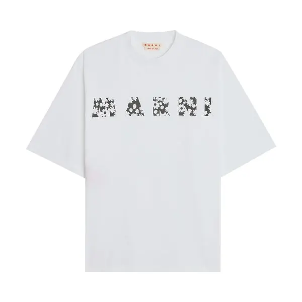 Marni Relaxed Fit Logo T-shirt 'lily - White