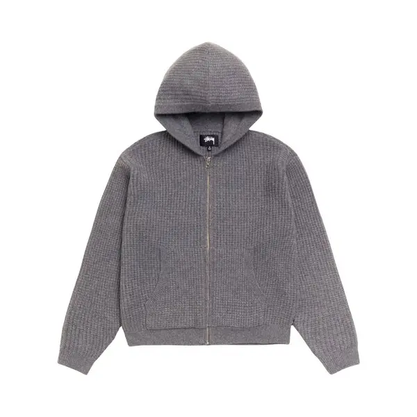 StÜssy Waffle Cashmere Zip Hood Sweater