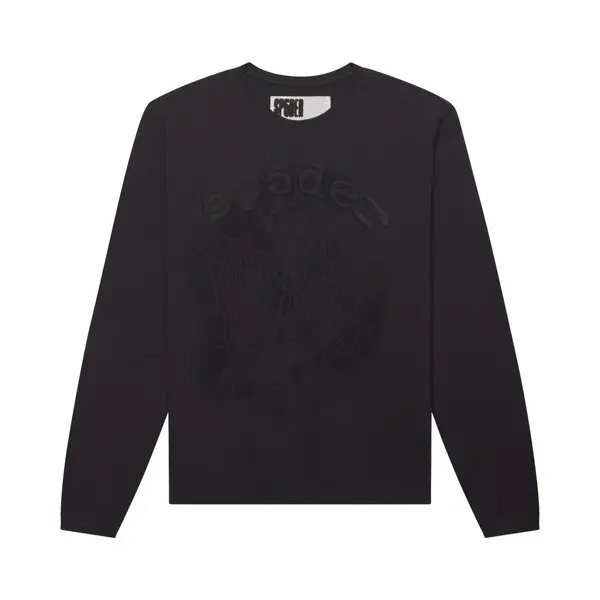 SP5DER Distressed Og Web V2 Long-sleeve 'granite - Black