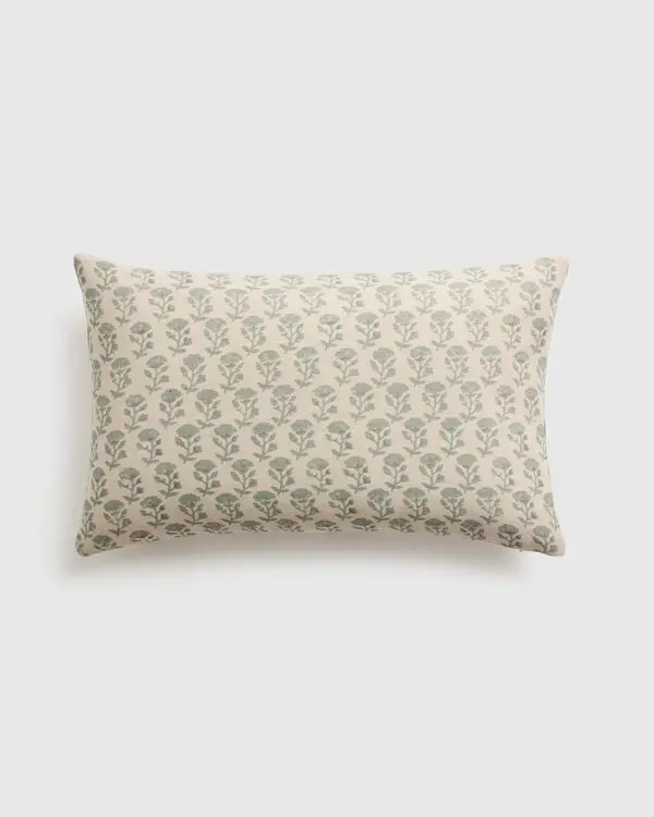 Quince Reversible Block Print Pillow Cover