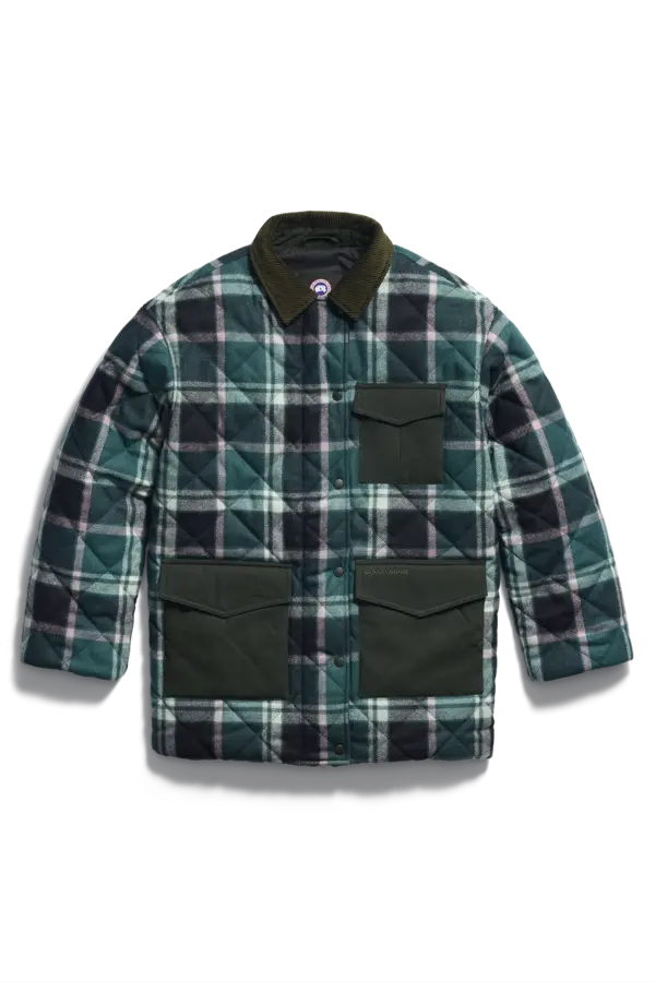 Canada Goose Terra Plaid Coat - Green/pink Multi