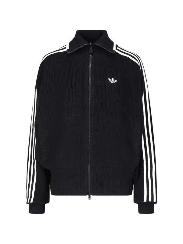 Adidas Zip-up Knit Track Jacket - Black