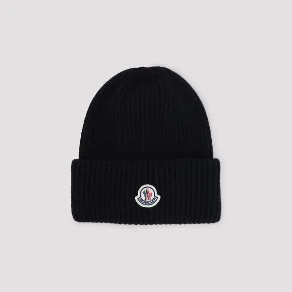 Moncler Virgin Wool & Cashmere Beanie - Black