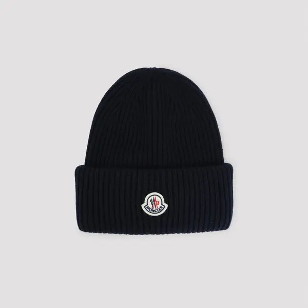 Moncler Virgin Wool & Cashmere Beanie - Blue