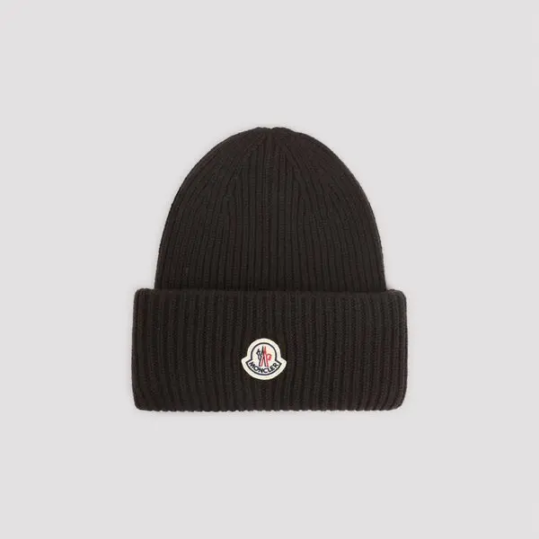 Moncler Virgin Wool & Cashmere Beanie - Brown