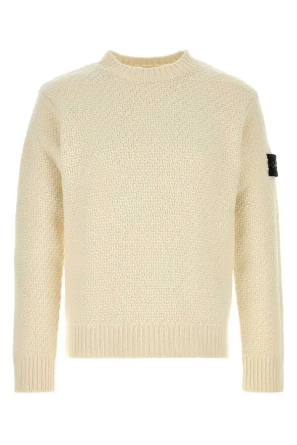 Stone Island Rws Wool-blend Sweater For - White