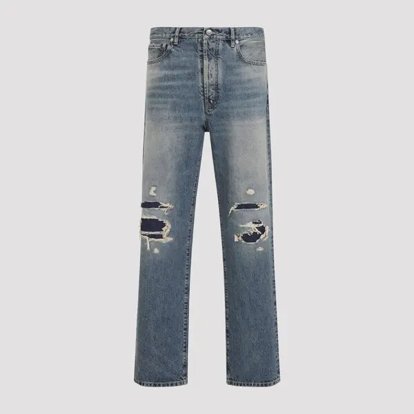 MAISON MARGIELA Distressed Denim Trousers - Blue