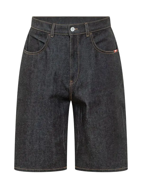 AMISH SUPPLIES Bermuda Shorts With Button Closure - Raw Denim