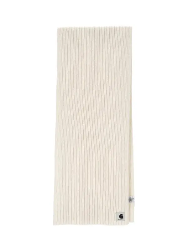 Carhartt Work In Progress Ribbed Knit Scarf - White