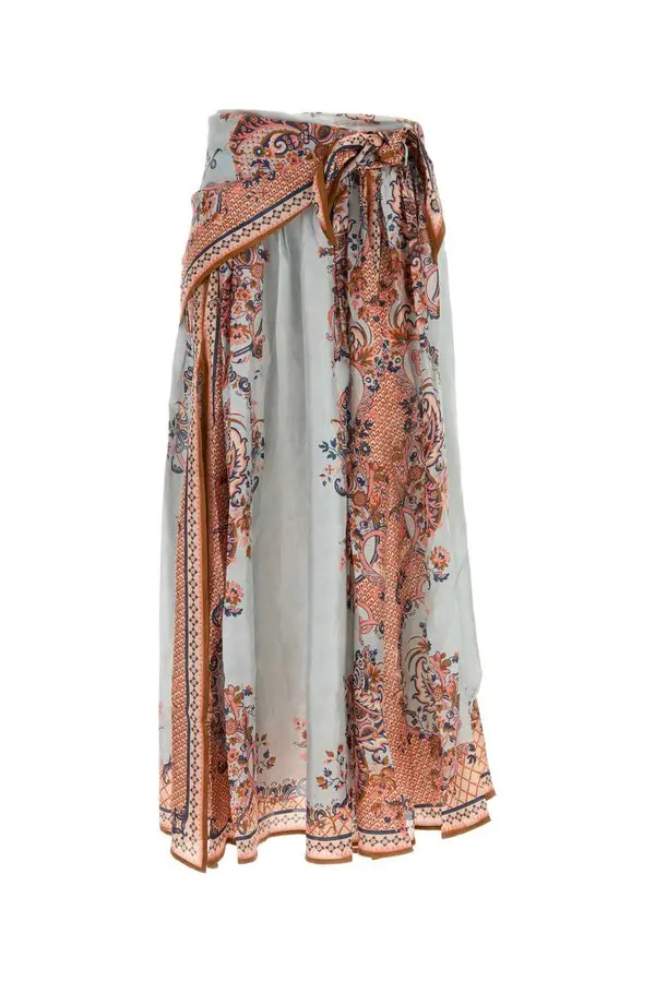 Zimmermann Silk Aster Skirt - Printed