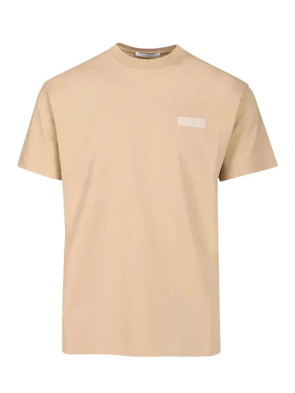 Givenchy Logo Patch Crewneck T-shirt - Beige